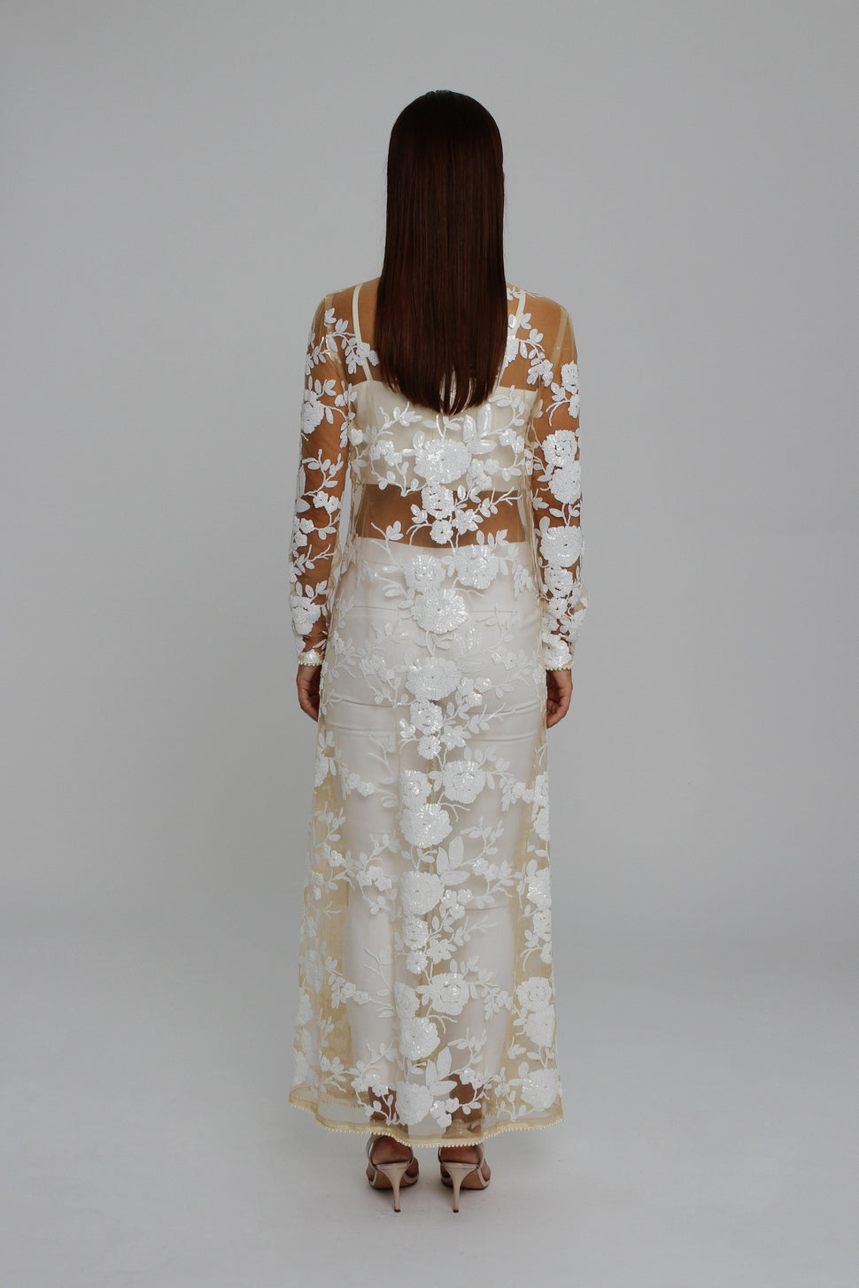 White Sequin Jacket, Crop Top & Tailored Trouser – UME London