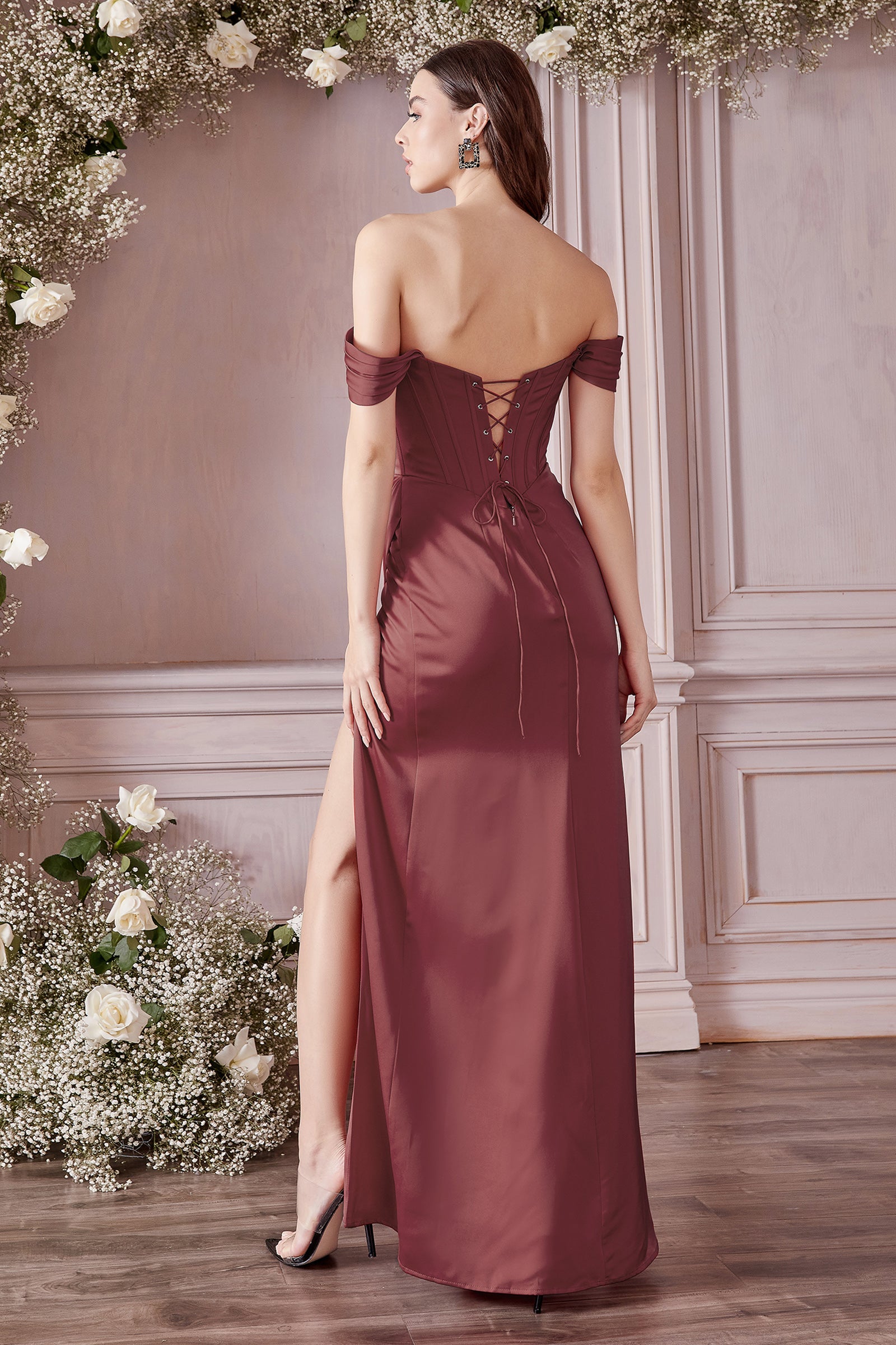 Soft Satin Pleated Corset Dress with Detachable Straps – UME London